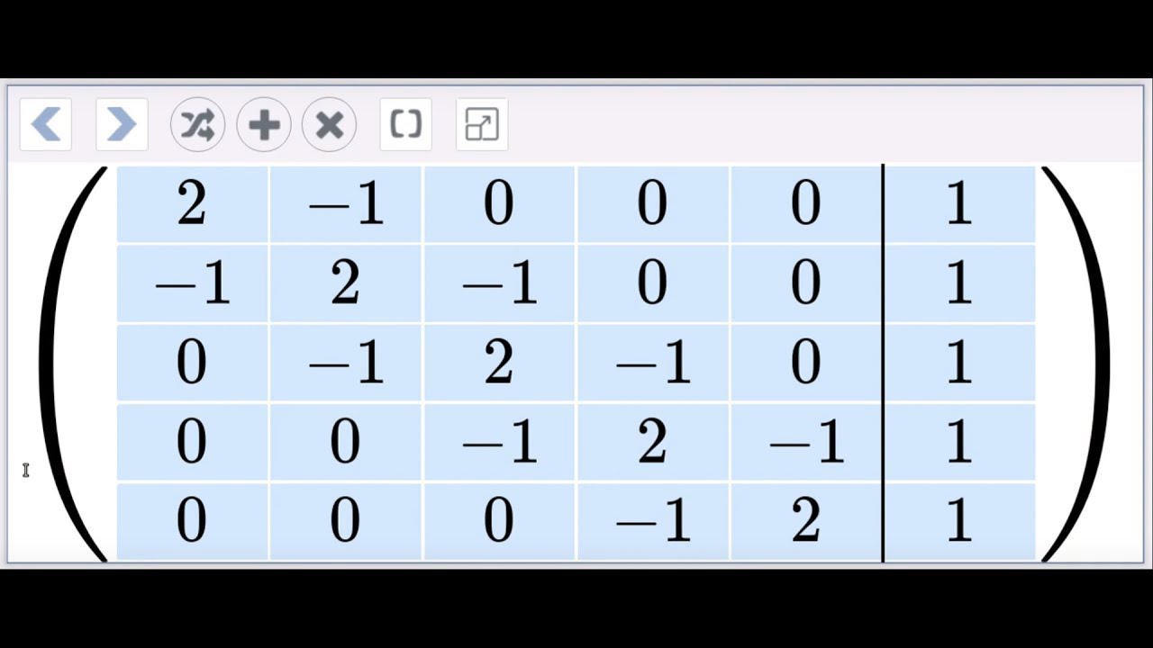 Solving A System With A Tridiagonal Matrix YouTube Solving A System With A Tridiagonal Matrix YouTube