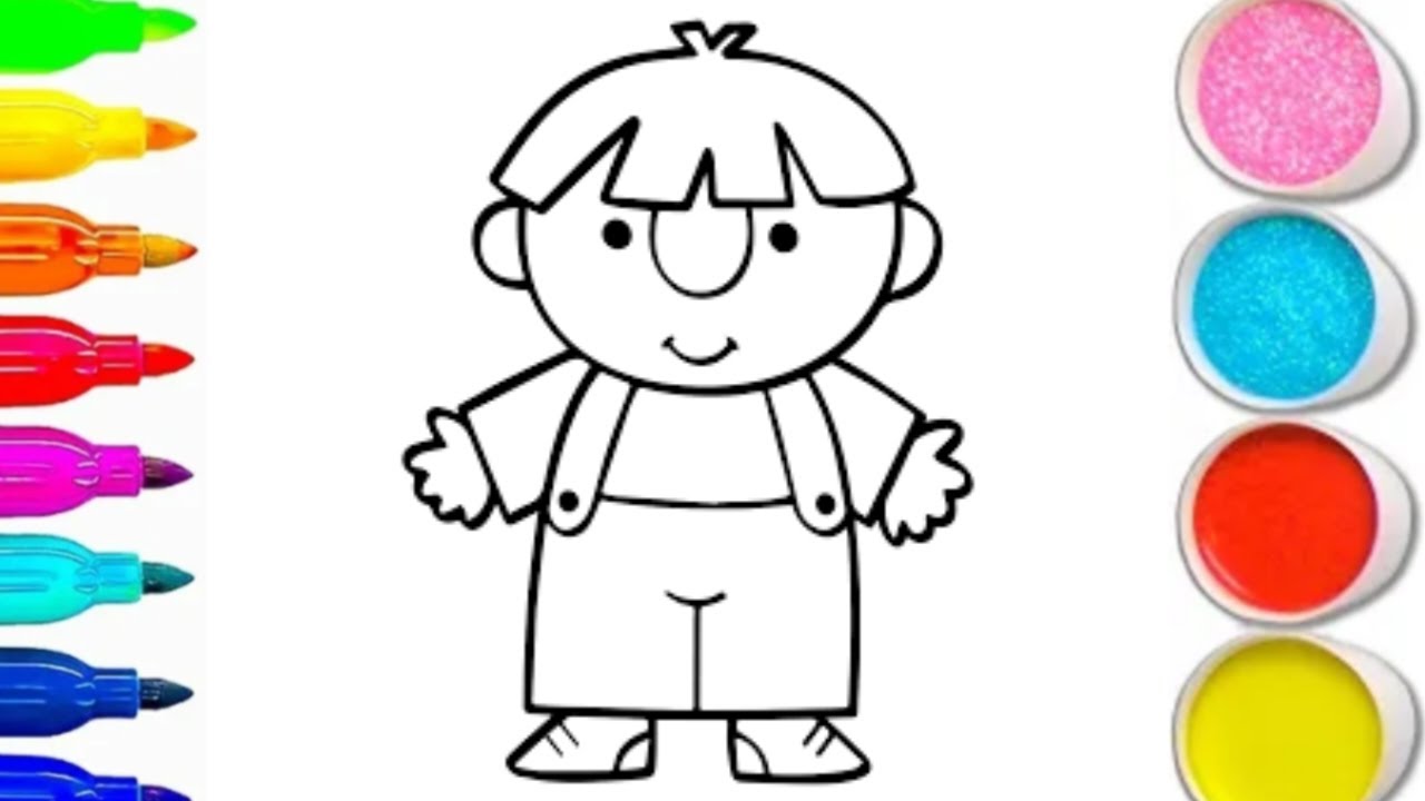 HOW TO DRAW A CUTE BOY, DRAW CUTE THINGS FOR KIDS - YouTube