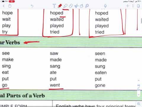 Grammar (2-3) The Principle Parts of a Verbs - YouTube