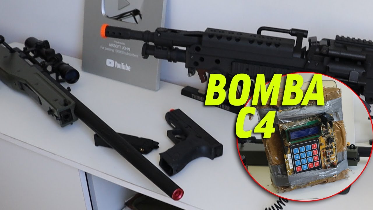 MINHA BAGUNÇA DE AIRSOFT | C4 DO COUNTER-STRIKE - YouTube