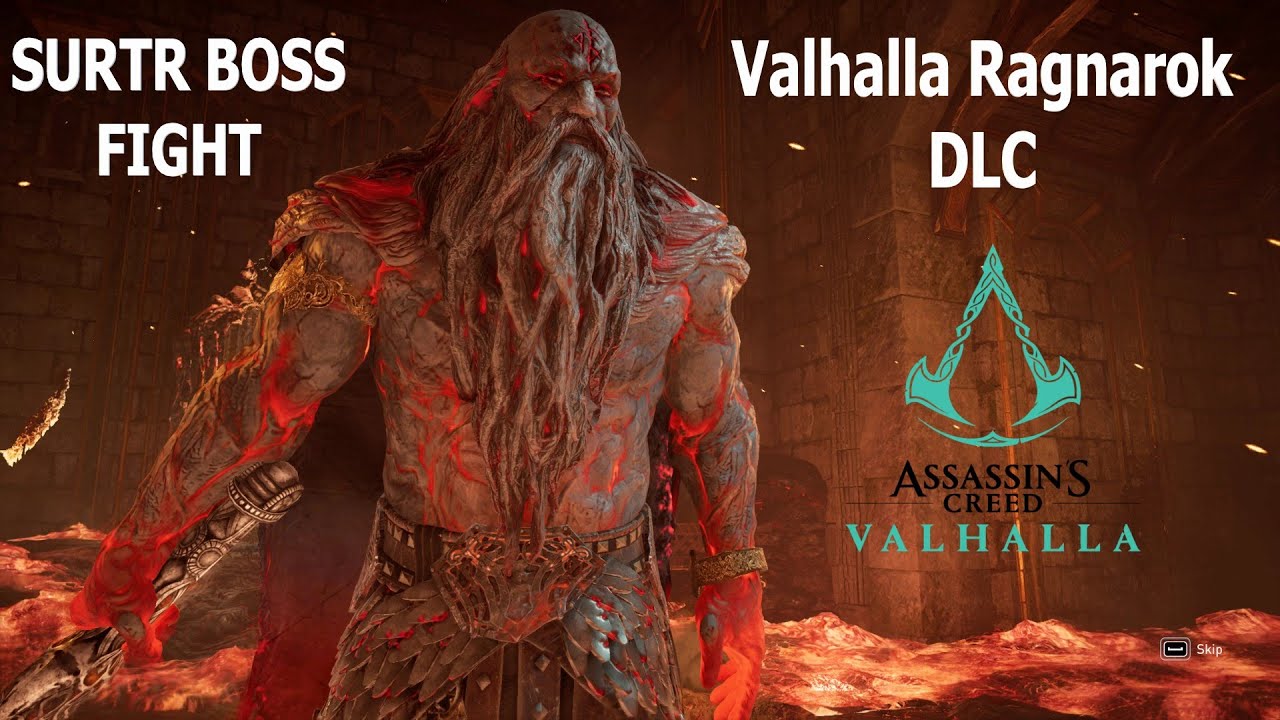 Surtr First Boss Fight | Assassins Creed Valhalla Ragnarök DLC | Full ...