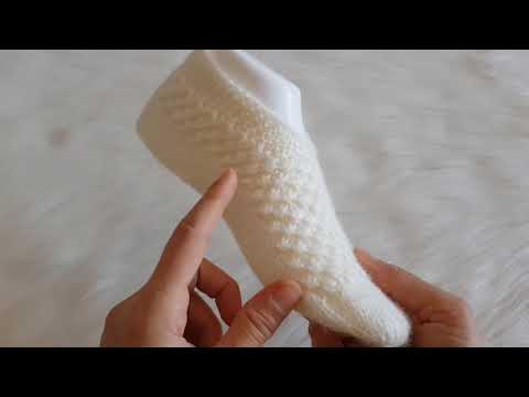 Gelin Kızlarımıza AnGora Simli Şal İpi ile Muhteşem Beş Şiş Patik /çeyizlik örgü