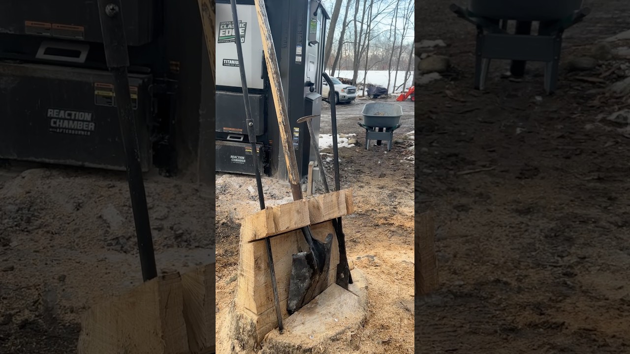 Custom Tree Stump Tool Holder - YouTube