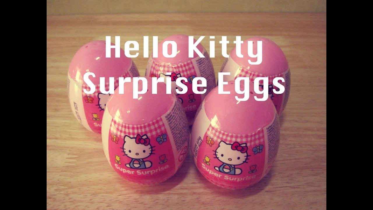 HELLO KITTY surprise egg opening - YouTube