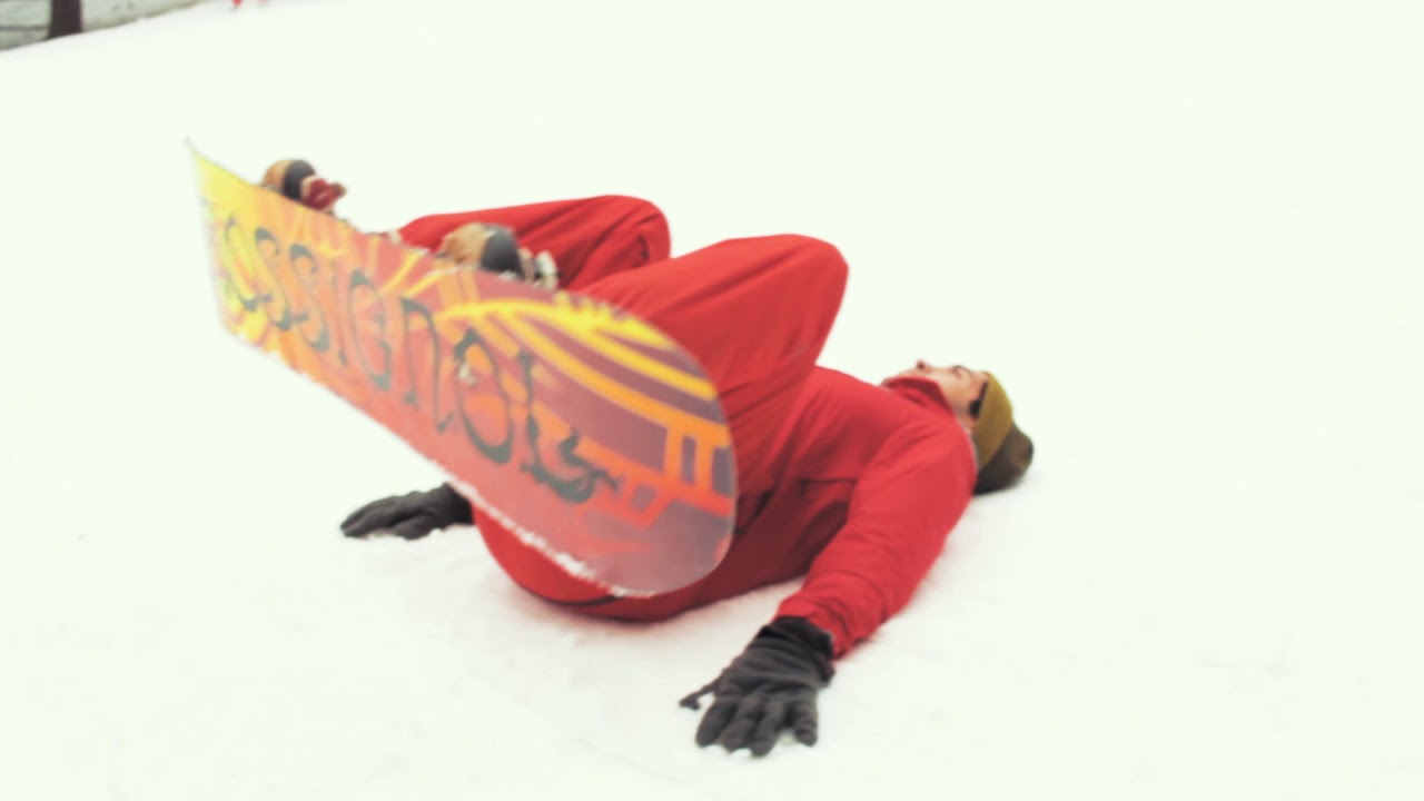 Как да падаме правилно със сноуборд / How to fall down properly on a ...