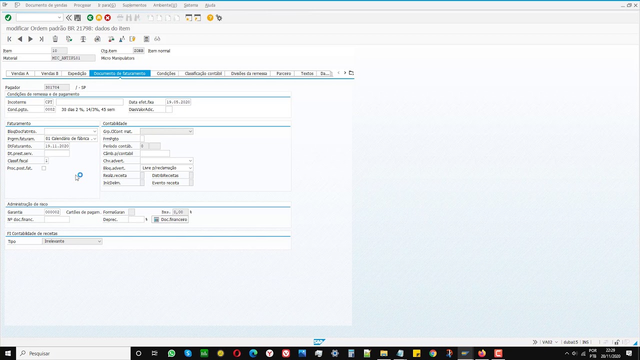 SAP MÓDULO SD VISUALIZAR ORDEM DE VENDAS VA03 - YouTube