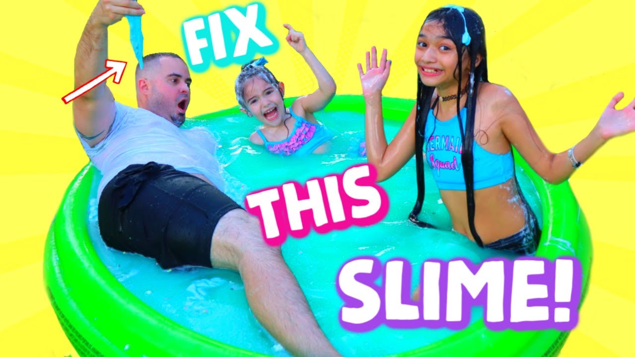 Fix this SLIME inside 20 GALLONS OF SLIME baff! EPIC FAIL!!!! - YouTube