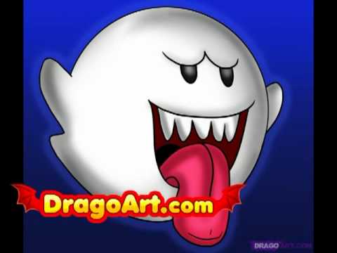 How to draw Boo, step by step - YouTube