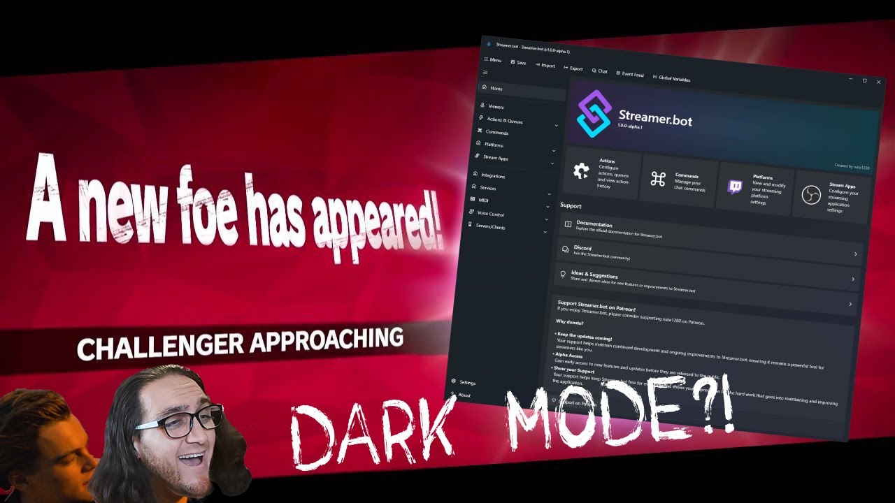 🔴 LIVE - NEW DARK MODE! - Checking out the new Streamer.bot Alpha ...