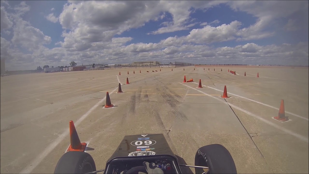 2017 CSULB FSAE Nebraska Autocross Practice 2 - YouTube