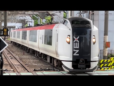 【4K高画質】E259系ｸﾗNe003編成（旧塗装）が西大井駅2番線を通過するシーン（2023.4.29.11:44） - YouTube