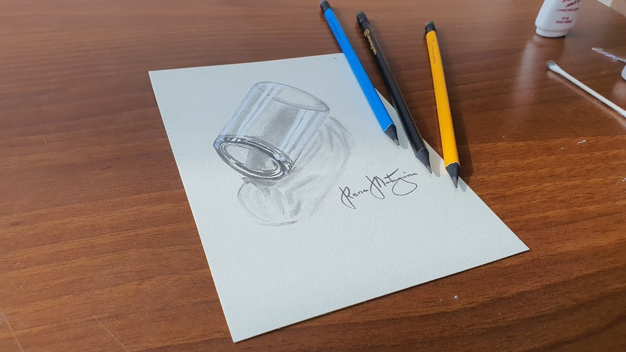 Paano mag Drawing ng simpleng baso/glass - YouTube