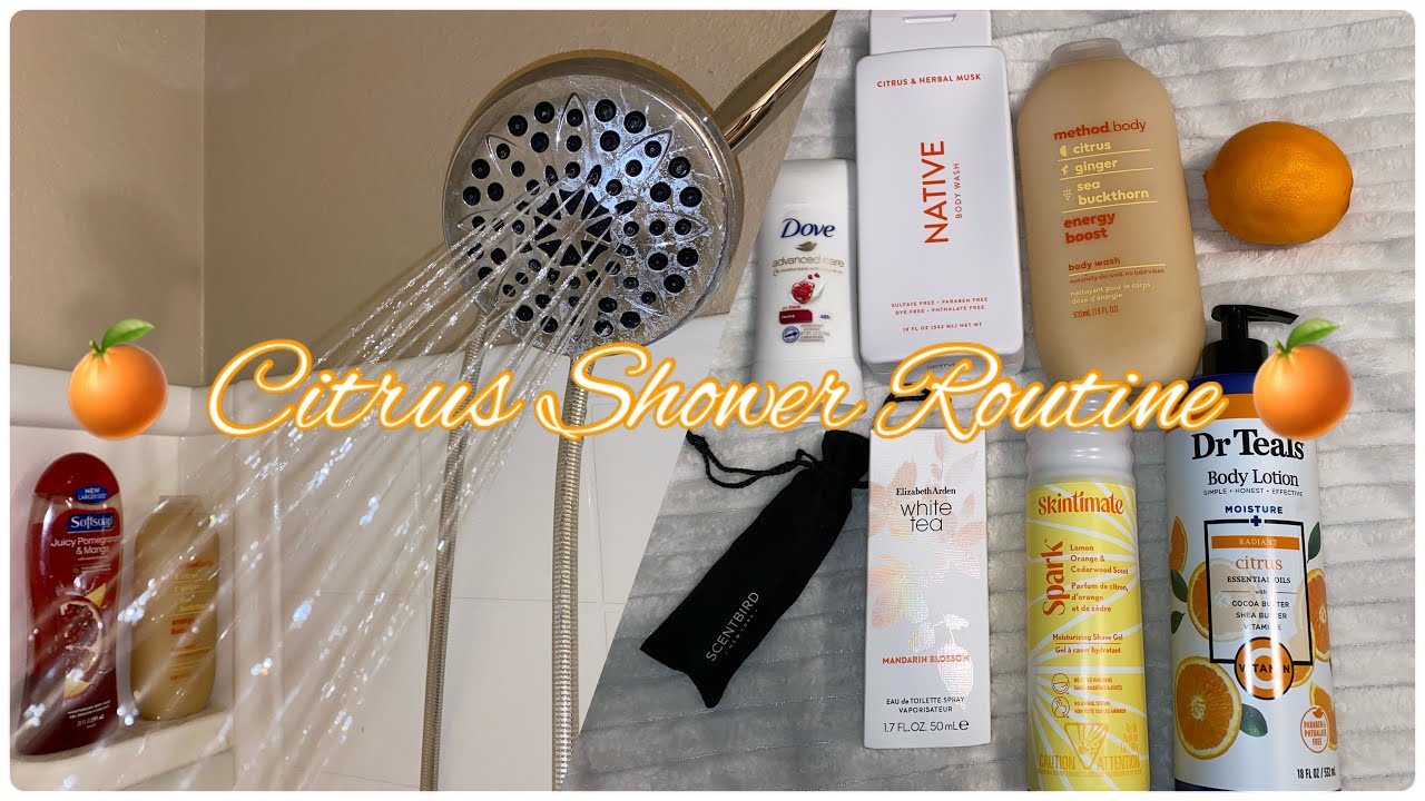 Morning Citrus Shower Routine 🍊 - YouTube