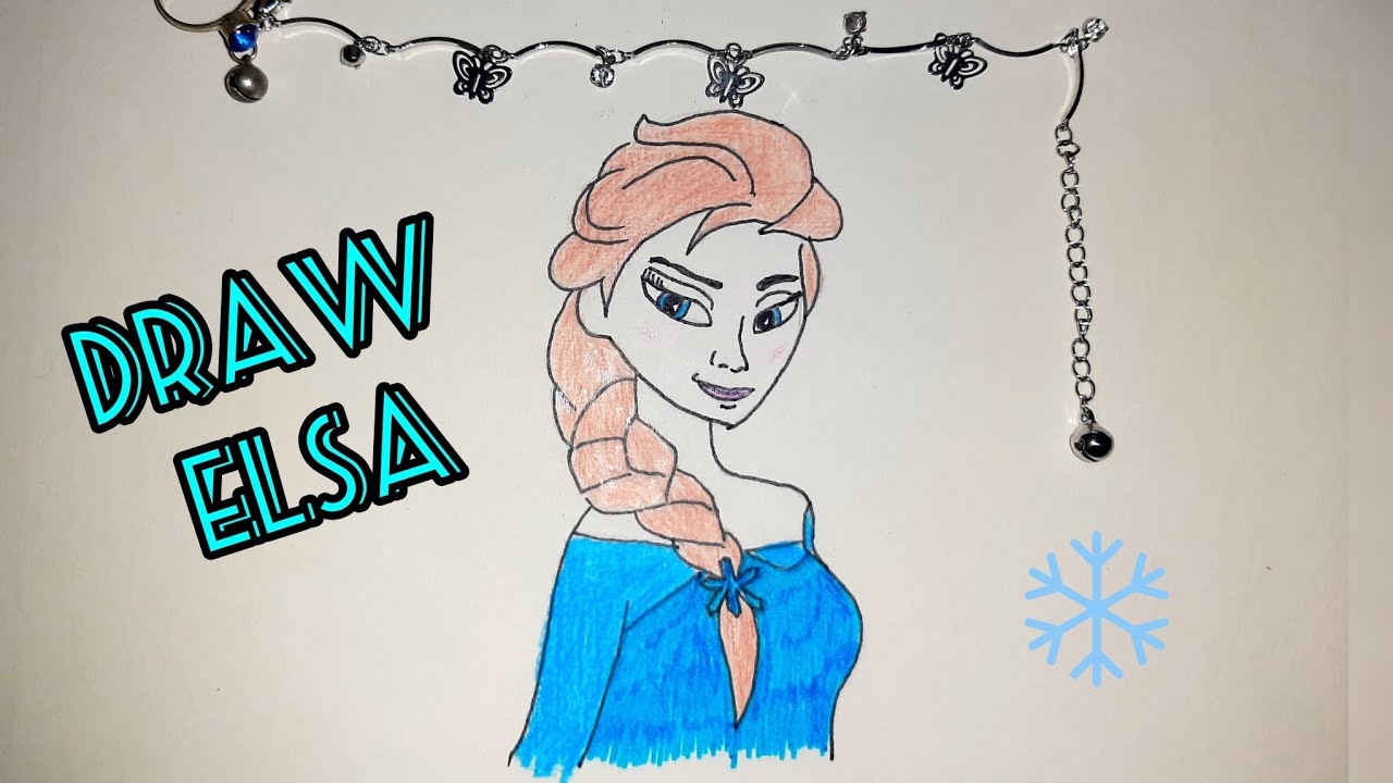 How to Draw Elsa| Easy Elsa Drawing| Step by Step Elsa Drawing| Draw ...
