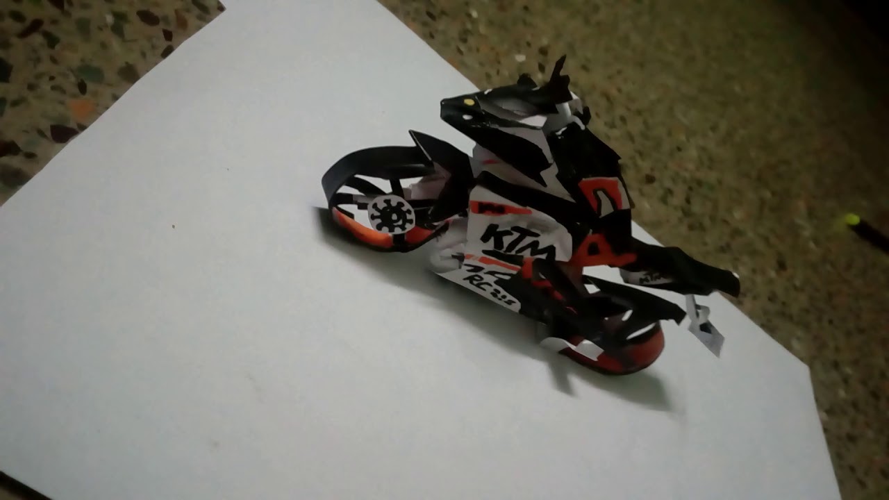 Ktm rc 390 paper model easy to make - YouTube