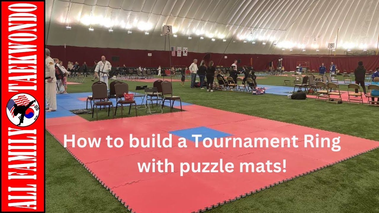 How to build a Taekwondo ring with puzzle mats - YouTube