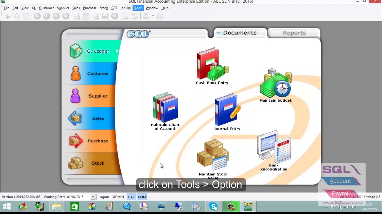 0.1 Financial Period & System Conversion Date in SQL Accounting System ...