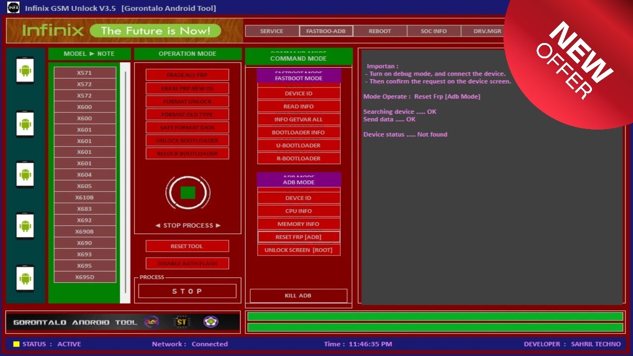 Infinix GSM Unlock Tool V3.5 New Unlocking, FRP , Formatting ...
