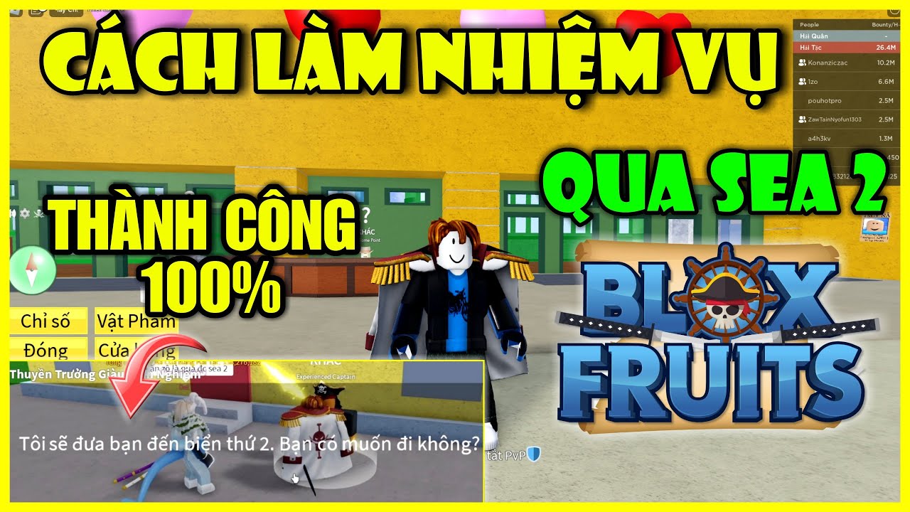 Cách Qua Sea 2 Trong Blox Fruit Thành Công 100% | Roblox - YouTube