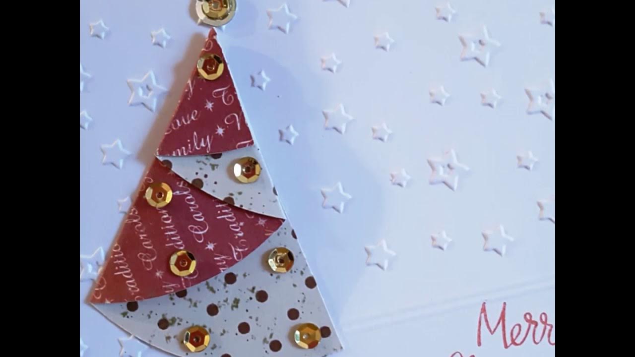 Folded Christmas Tree Card Tutorial - YouTube