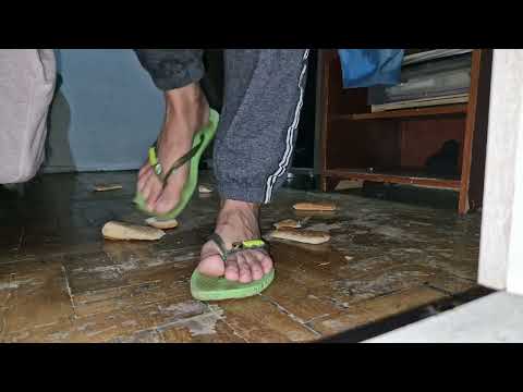 Girl In Flip Flops crush bread