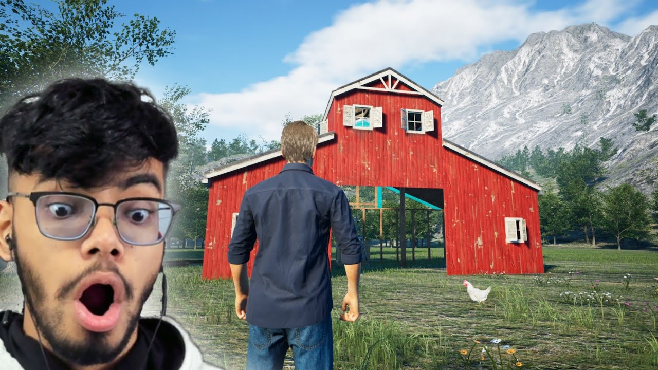 I Started Building A BIG Barn house - Ranch Simulator #3 - YouTube