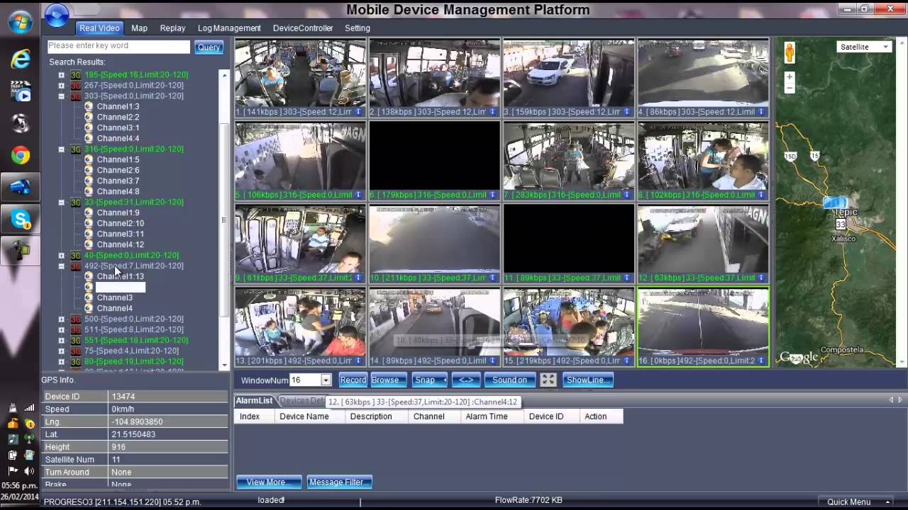 DVR Movil para camiones de transporte urbano 3G GPS Mexico 4 camaras ...
