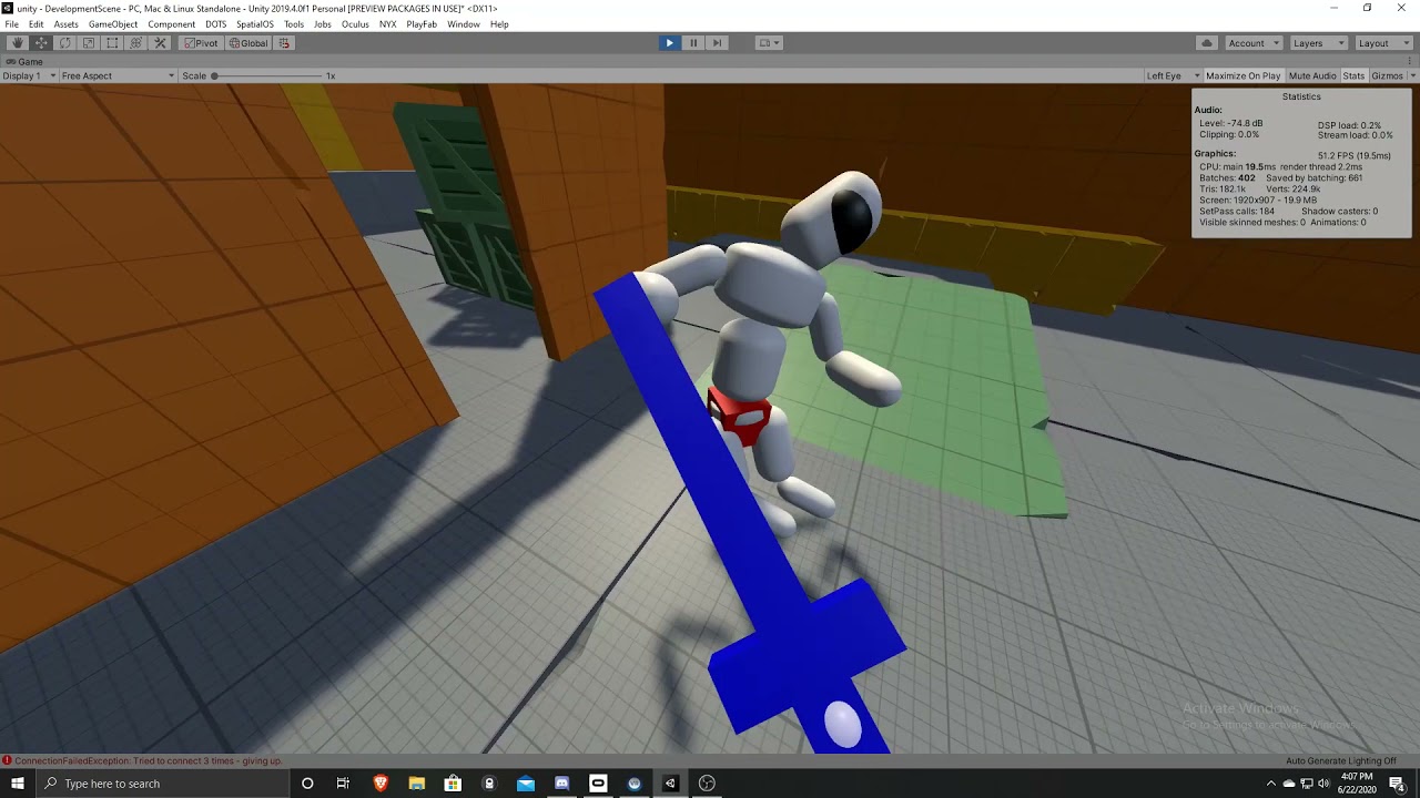 Smooth VR Stab Physics Demo - YouTube