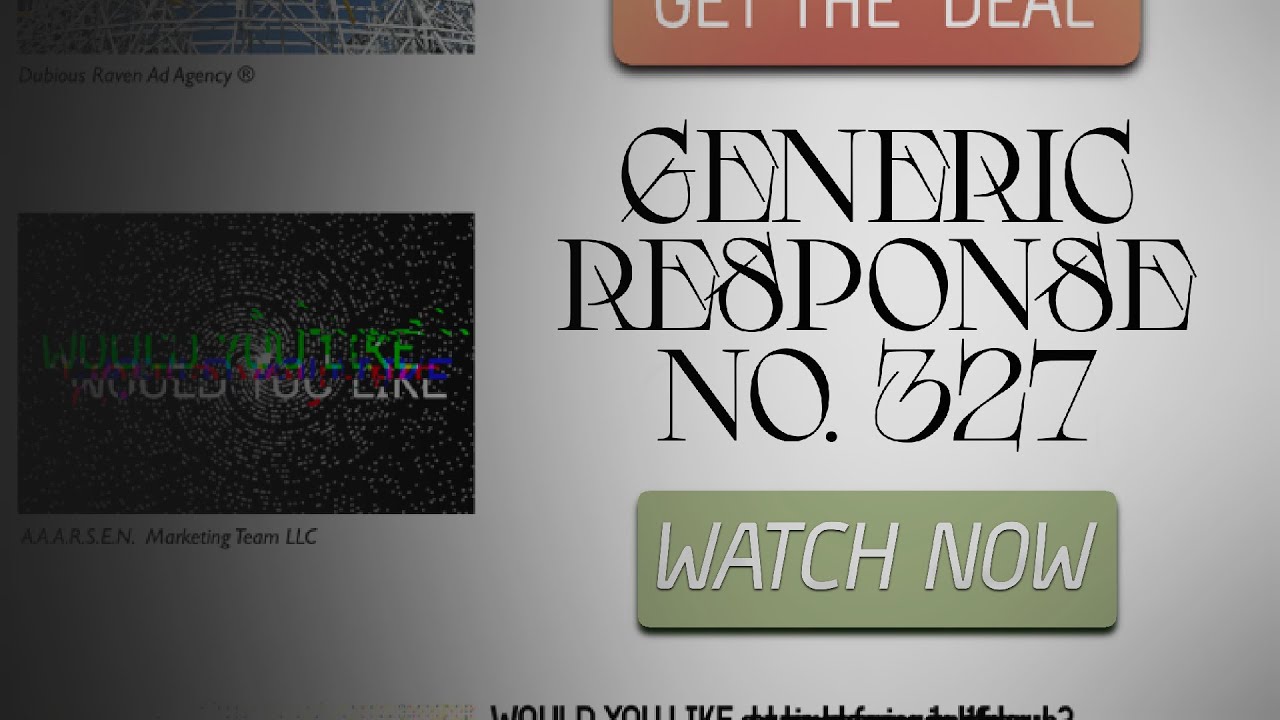 GENERIC RESPONSE NO. 327 ⧫︎ JAZZ EMU (Unofficial Lyric Video) - YouTube