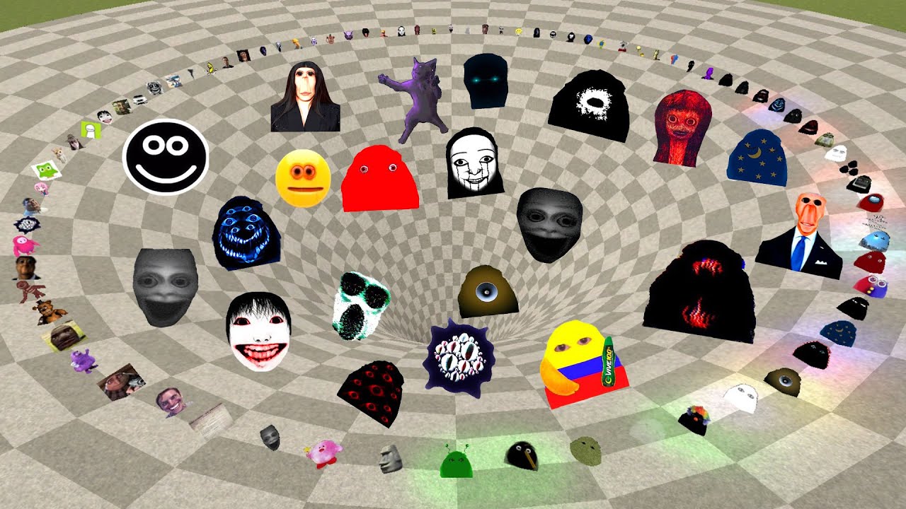 Angry Munci Nextbots, Nextbots Family FALL into a FUNNEL Chasing me in ...