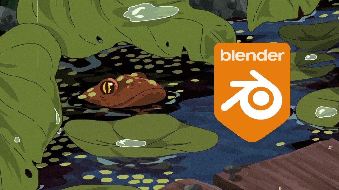 Atmospheric Anime Rain Scene in Grease Pencil - YouTube