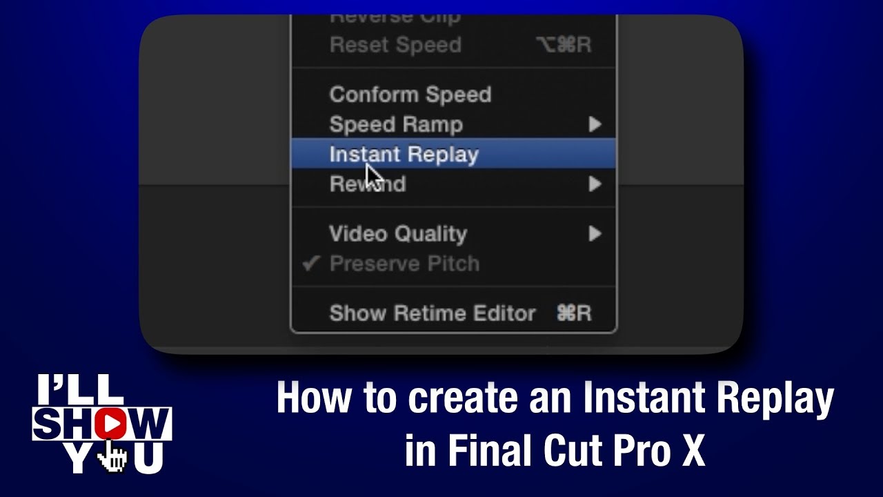How to create an Instant Replay in Final Cut Pro X - YouTube