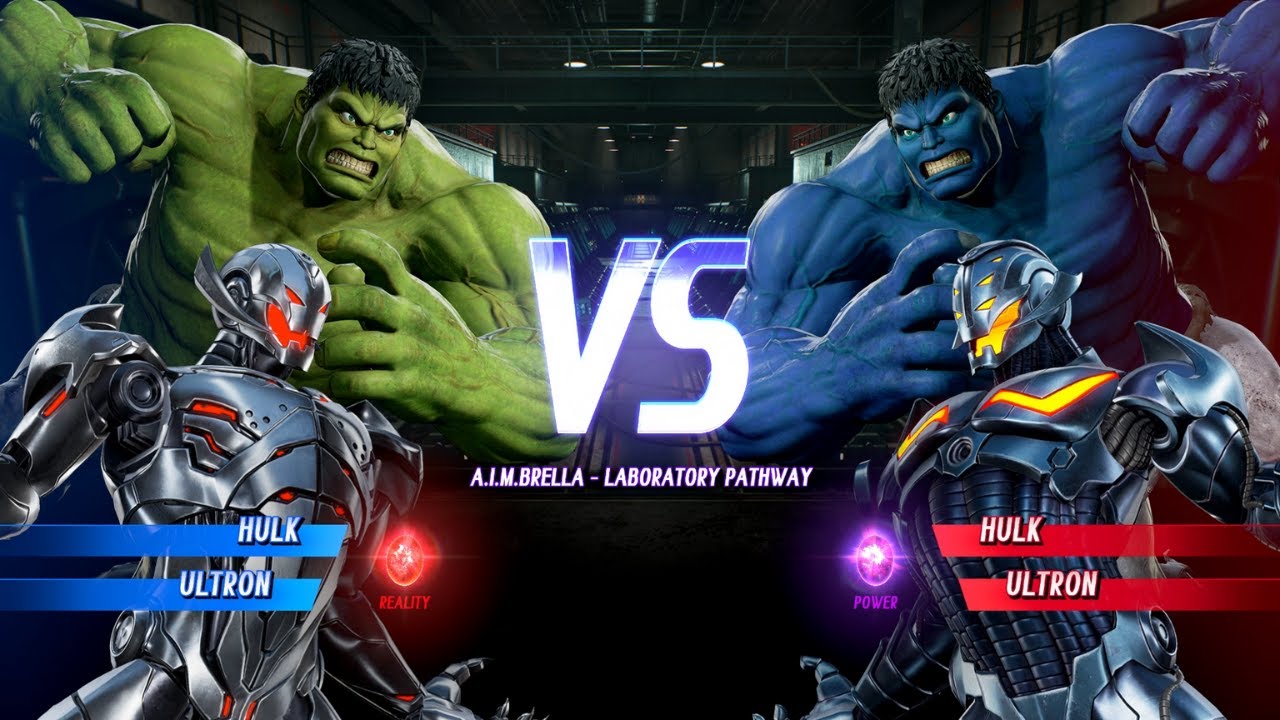 Hulk and Ultron vs Blue Hulk and Ultron - Marvel vs Capcom Infinite ...