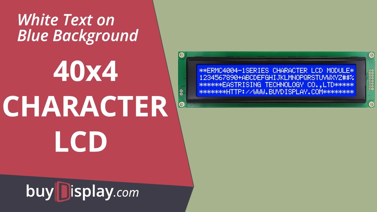 Low-Cost Blue 4004 40x4 Charcter LCD Display Module - YouTube