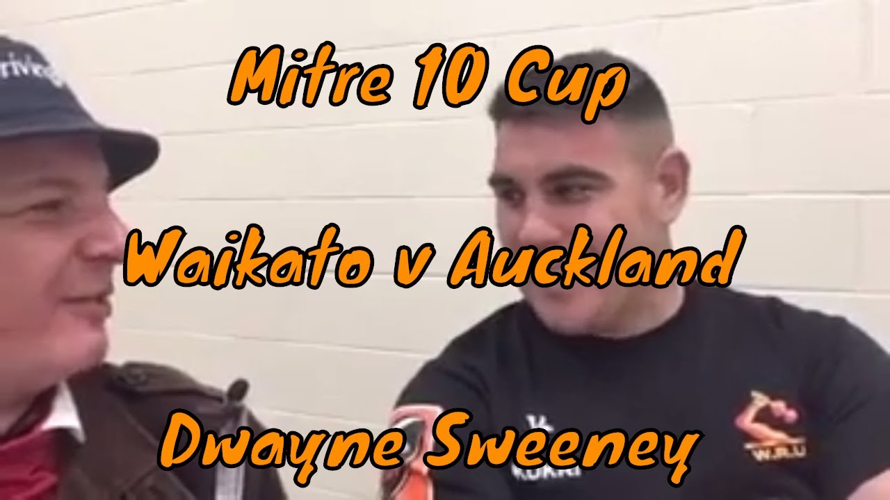 Waikato v Auckland Post Match Interview With Dwayne Sweeney - YouTube