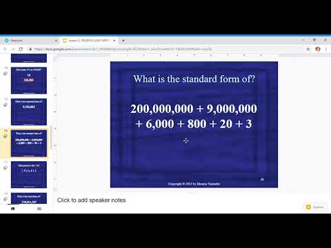 Lesson 2 READING AND WRITING WHOLE NUMBERS TO THE MILLIONS - YouTube