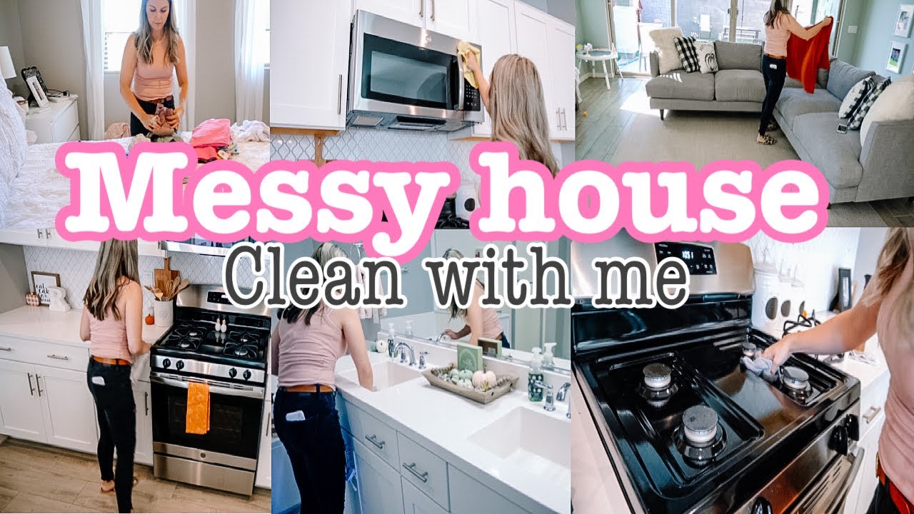 Messy house clean with me || Clean with me 2020 || Cleaning motivation ...