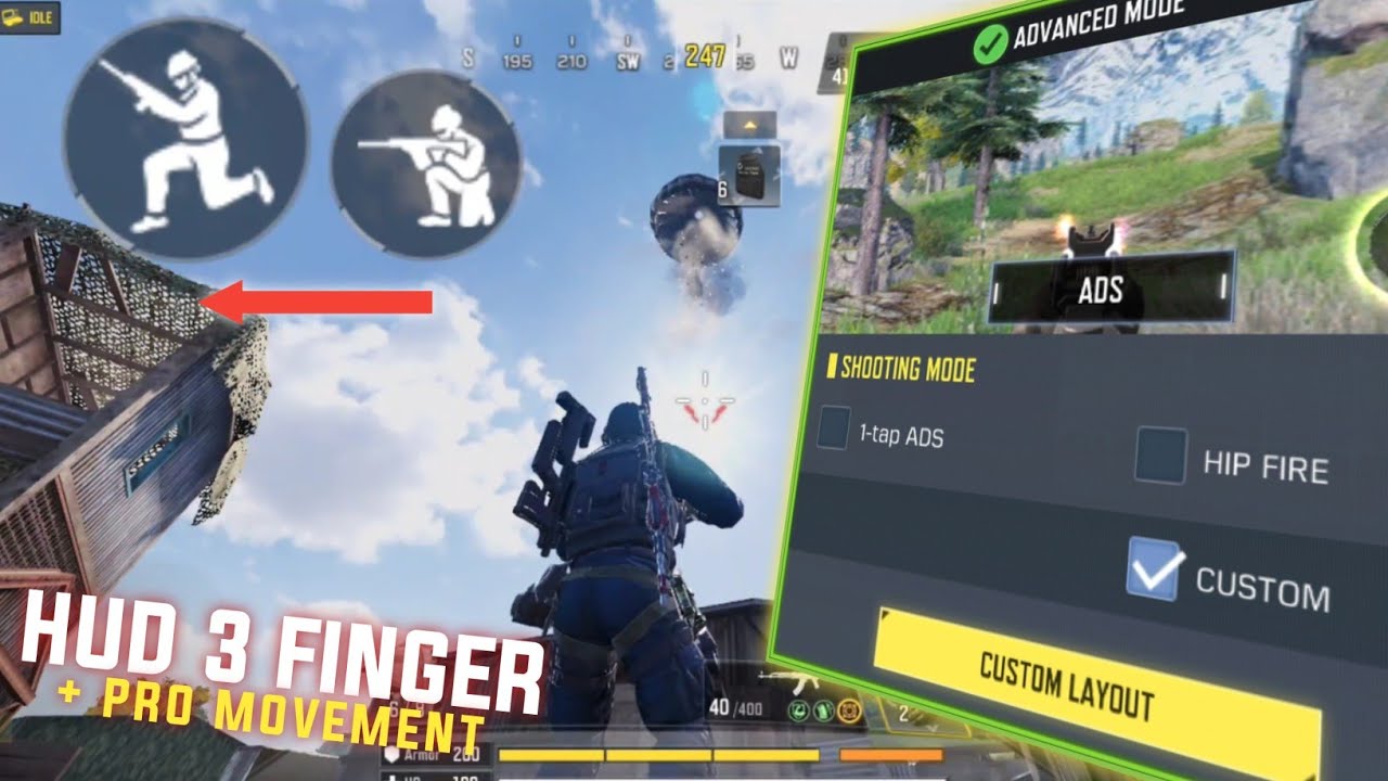 BEST HUD 3 FINGER FOR BATTLE ROYALE MODE - Call of Duty Mobile - YouTube