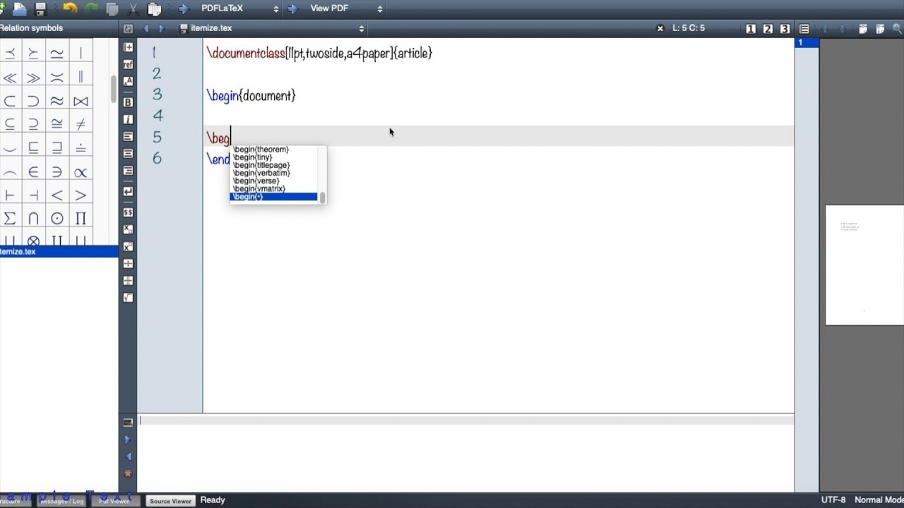 Latex tutorial - part 8 - How to write in items in Latex? - YouTube