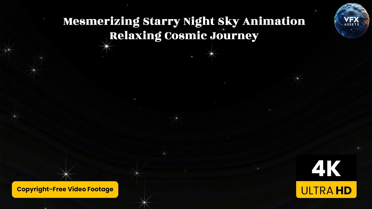 Mesmerizing Starry Night Sky Animation | Relaxing Cosmic Journey #star ...