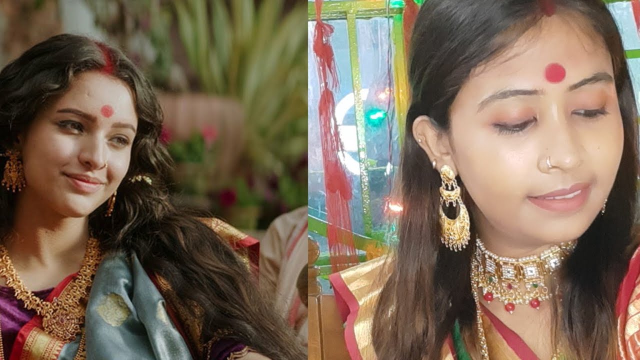 BULBUL TRIPTI DIMRI INSPIRED MAKUP LOOK Tutorial Traditional Bengali ...