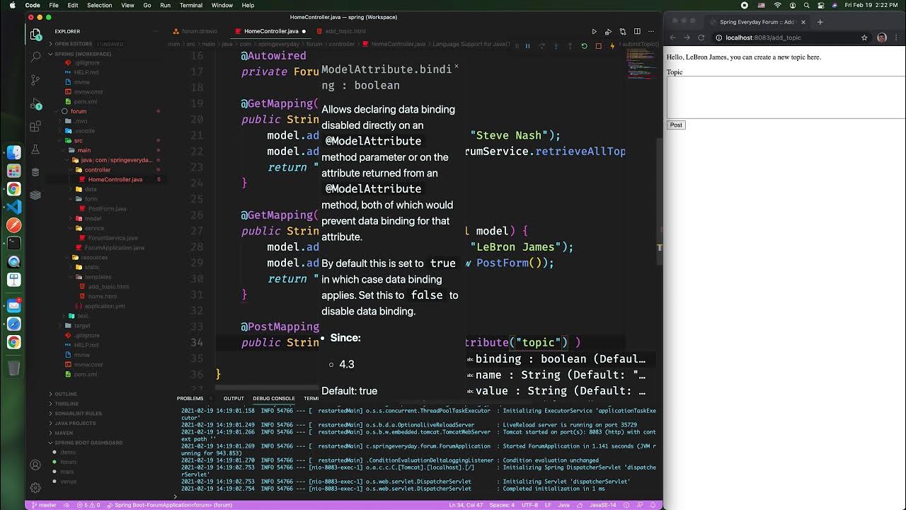 Spring Boot complete project | step 5, web form, GetMapping and PostMapping - YouTube