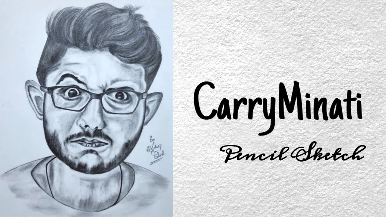 Carryminati Pencil Sketch | Carryminati (Ajey Nagar) | how to draw ...
