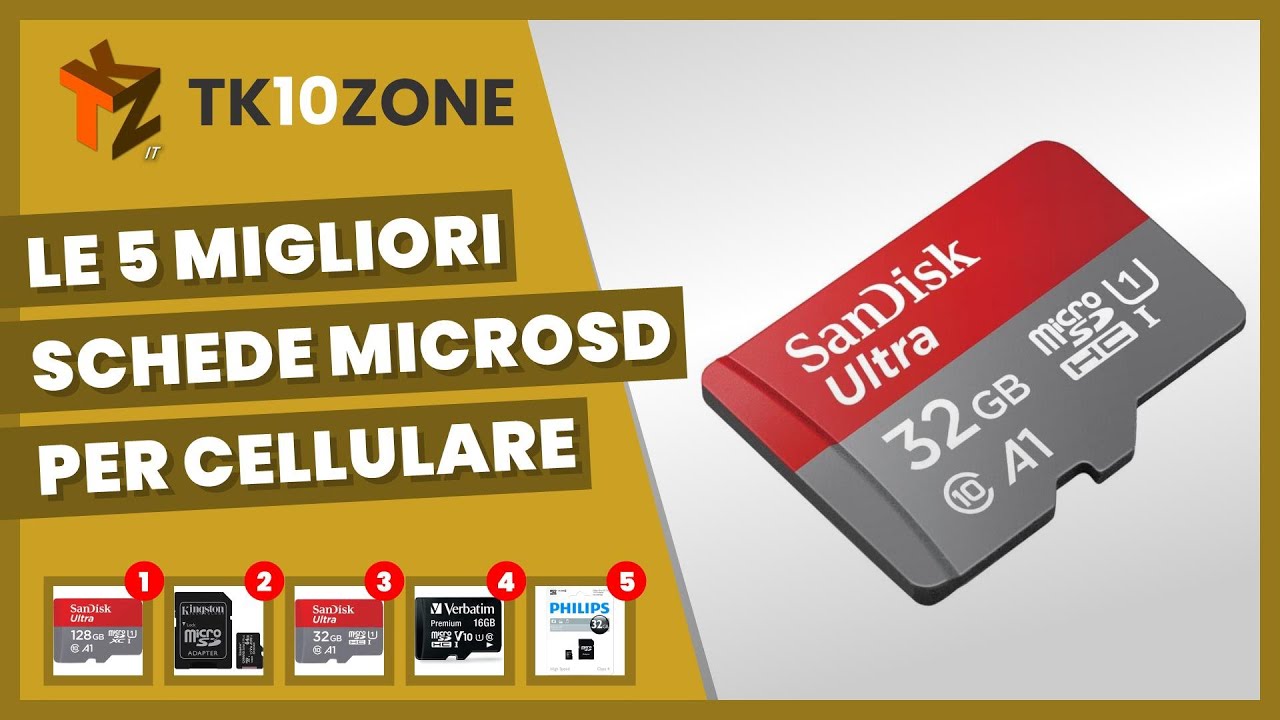 Le 5 migliori schede di memoria microSD per cellulare - YouTube