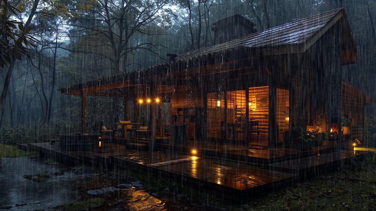 Sleep Well Within 5 Minutes With Heavy Rain In The Forest | Natural ...