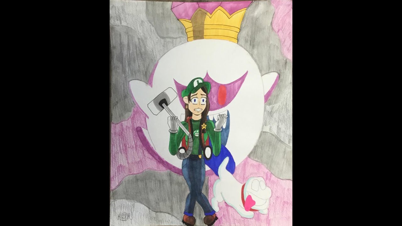Drawing Super Mario Genderbend: Luis and King Boo - YouTube