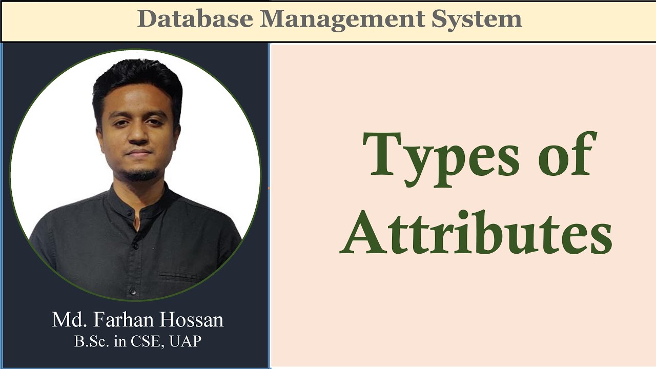 Lec: 23 | Types of Attributes | DBMS | Bangla Tutorial - YouTube