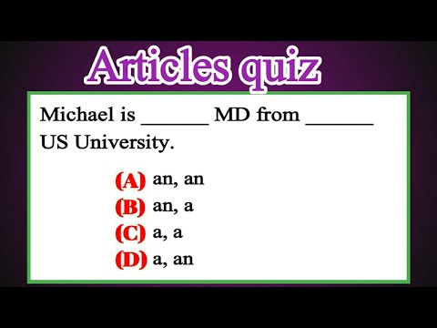 Articles quiz an,a, the | English grammar quiz | grammar test - YouTube