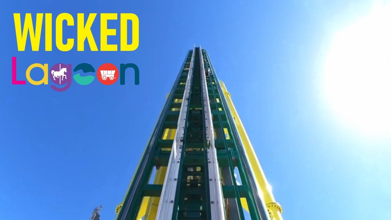 WICKED Vertical Launch Roller Coaster POV - Lagoon, Utah - YouTube