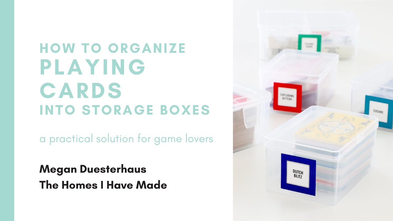 How to Organize Playing Cards Into Storage Boxes - YouTube